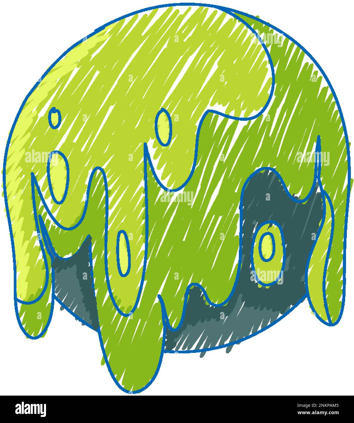 Planet pencil colour child scribble style illustration Stock Vector ...