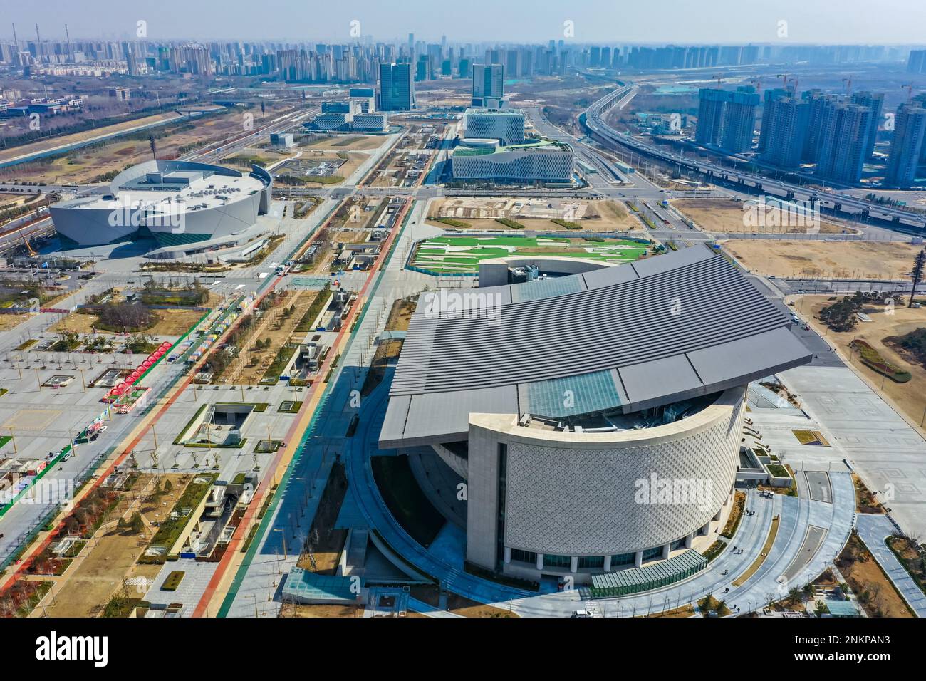Aerial photo shows the China's largest single museum - new Zhengzhou ...