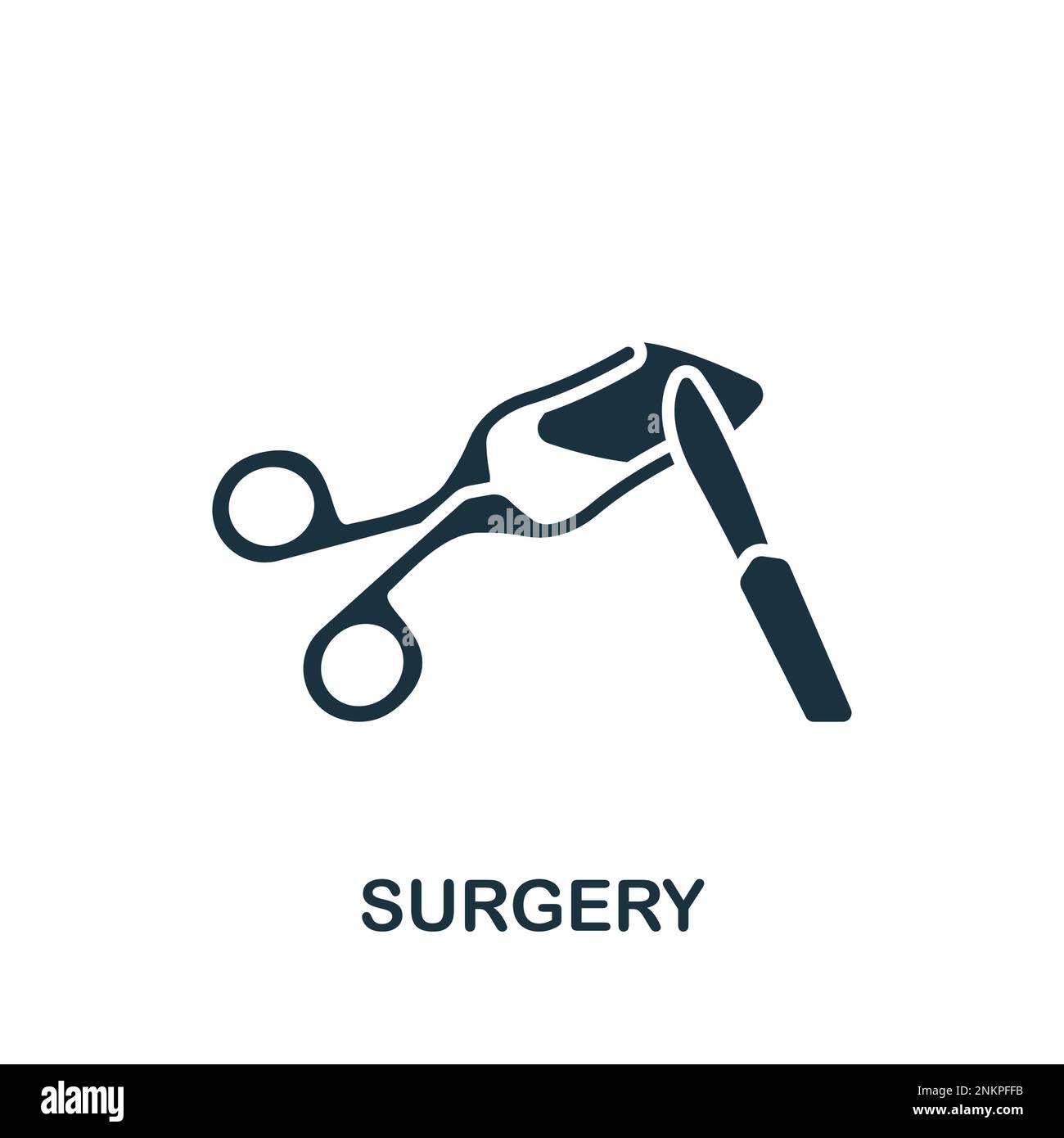 Surgery icon. Monochrome simple sign from medical speialist collection ...