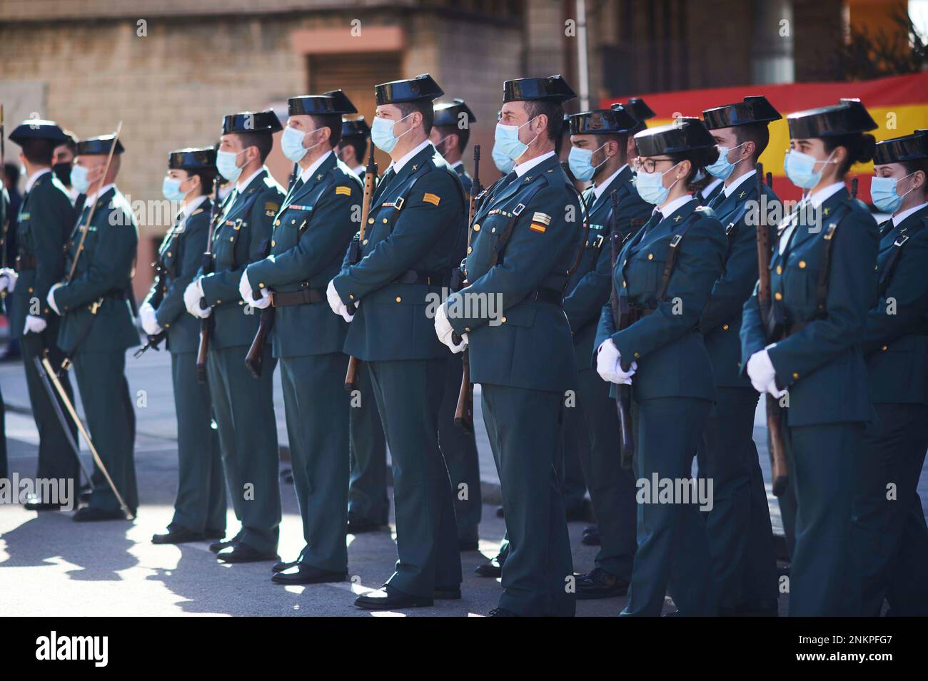 Members of the Civil Guard attend the ceremony of inauguration of ...