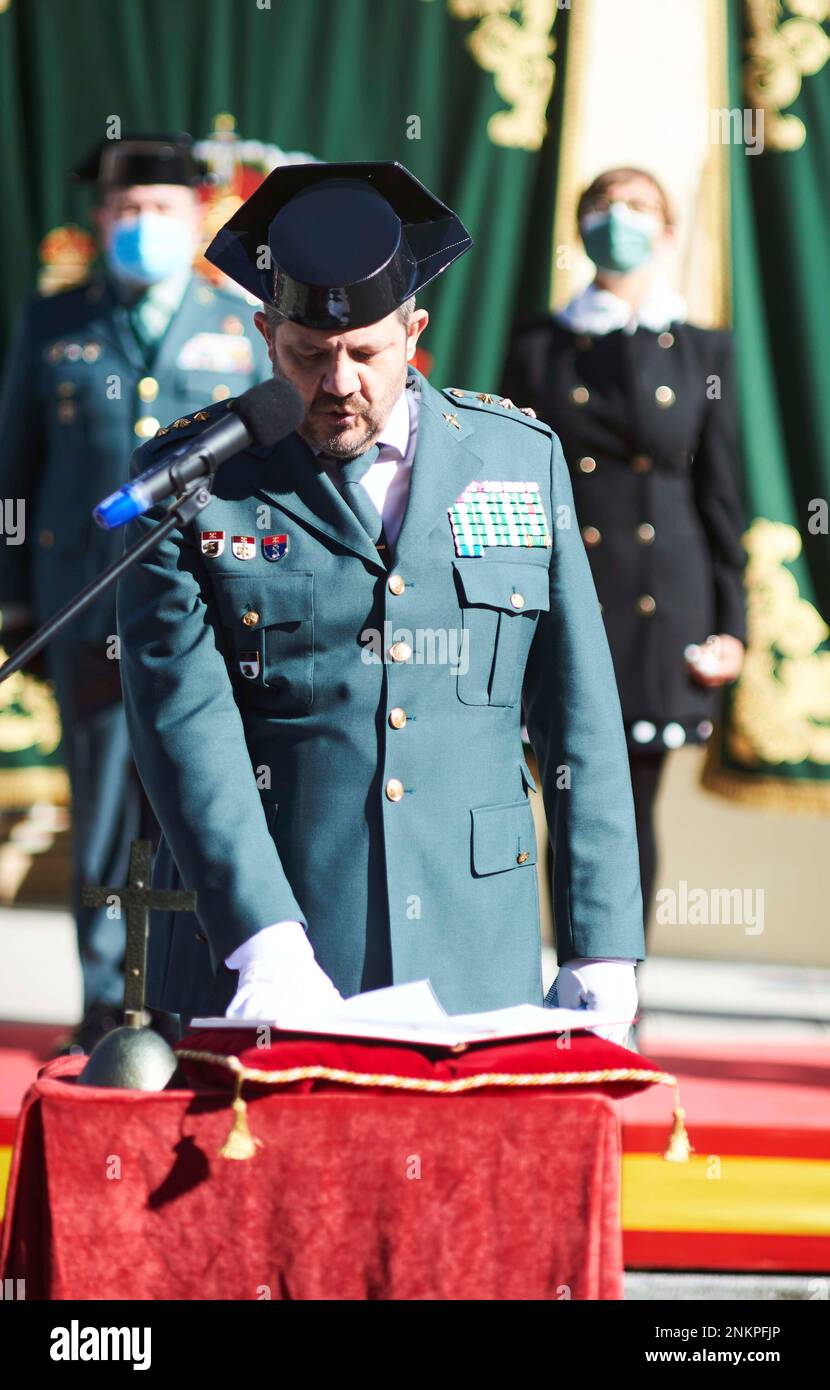 Colonel Antonio Jesús Orantos, in the act of taking possession of the ...