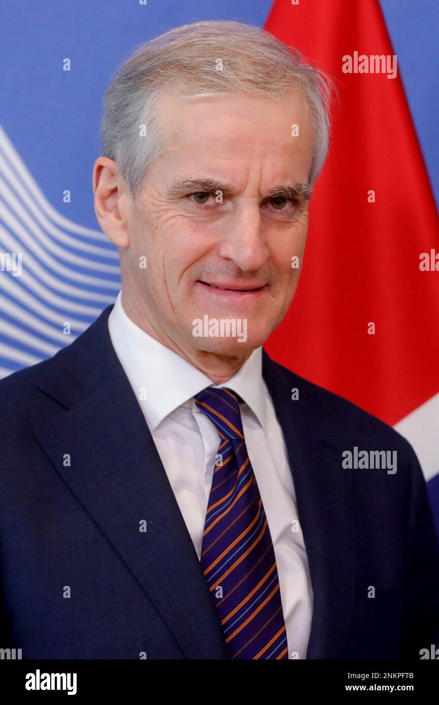 Norway's Prime Minister Jonas Gahr Stoere poses prior to an official ...