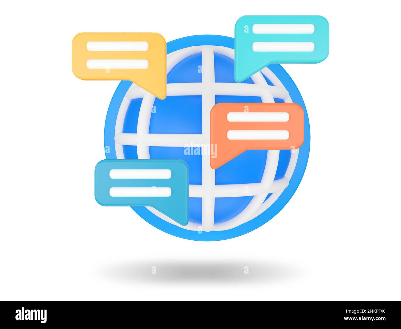 Talking. Communication concept icon. 3D render illustration Stock Photo ...