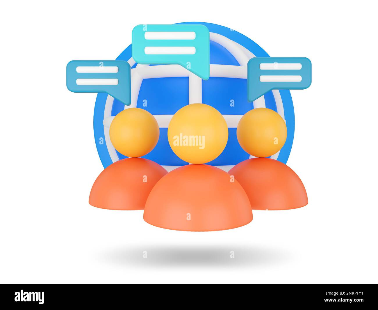 People taking. Communication concept icon. 3D render illustration Stock ...