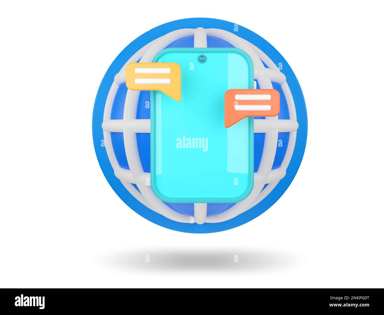 Chat. Communication concept icon. 3D render illustration. Chat ...