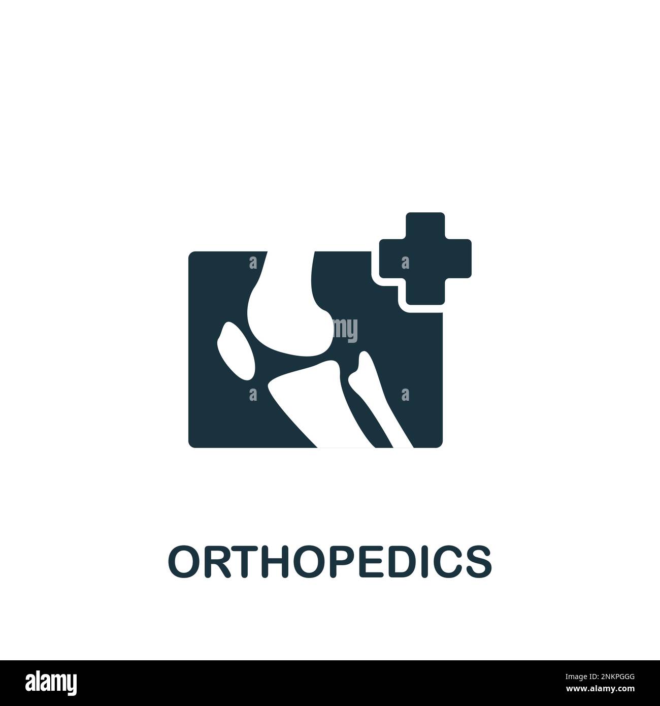 Orthopedics icon. Monochrome simple sign from medical speialist ...
