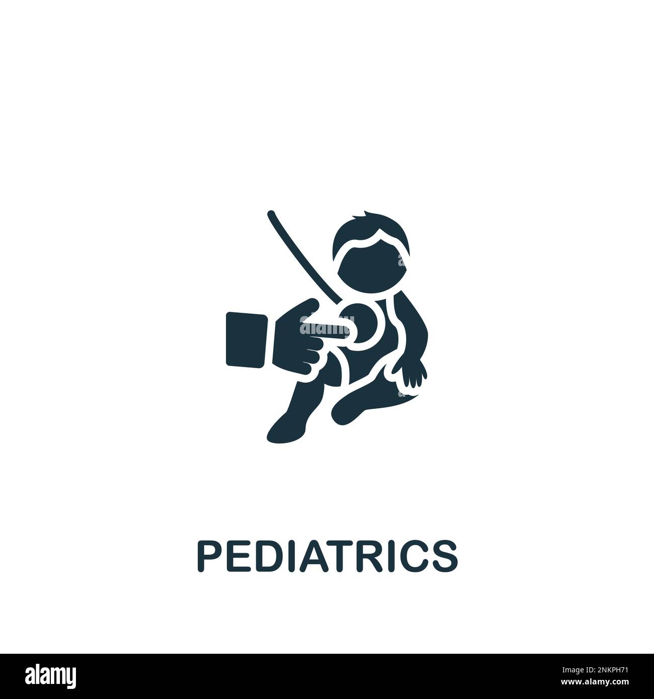 Pediatrics icon. Monochrome simple sign from medical speialist ...