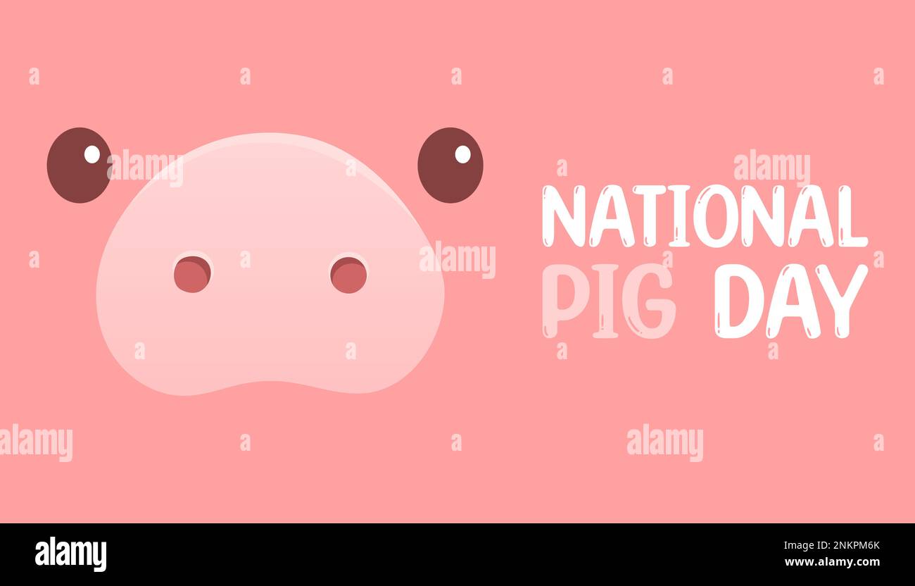 National Pig Day. March 1. Holiday concept. Template for background ...