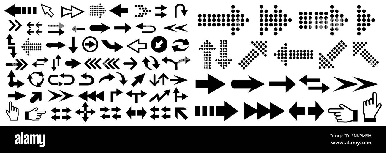 Arrow icons set. Arrow collection. Simple arrow big set. Vector ...