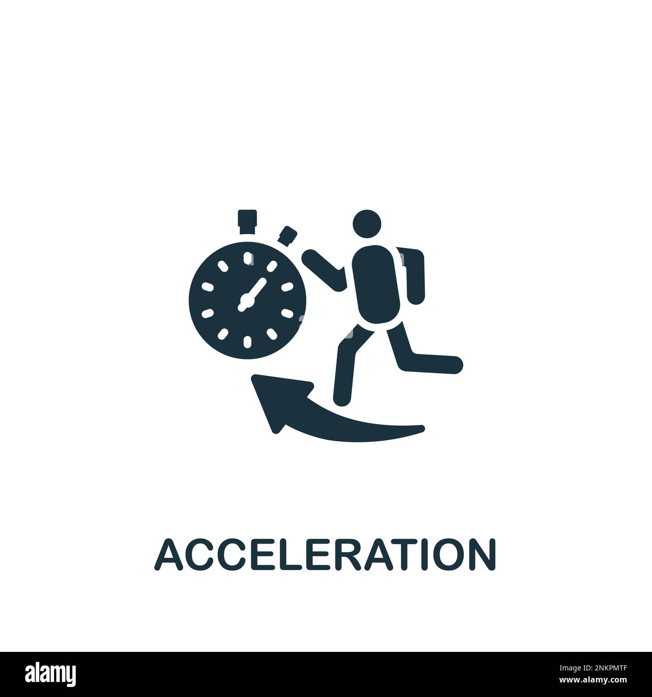 Acceleration icon. Monochrome simple sign from performance collection ...