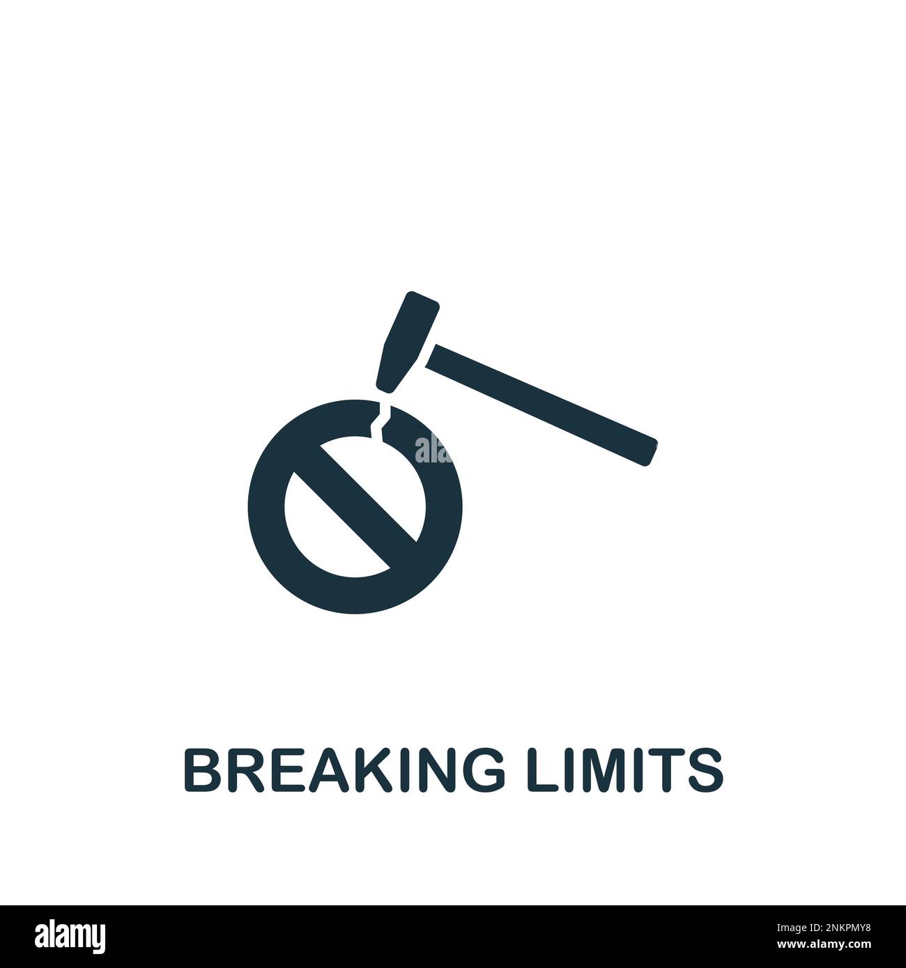 Breaking Limits Icon Monochrome Simple Sign From Performance Collection Breaking Limits Icon