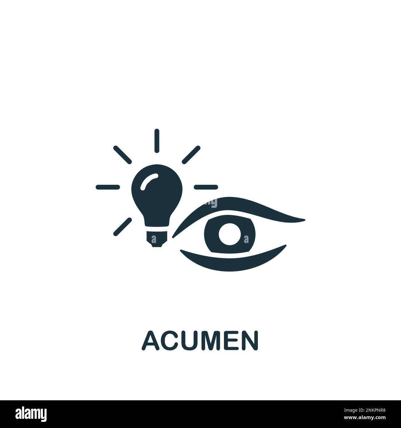 Acumen icon. Monochrome simple sign from performance collection. Acumen ...