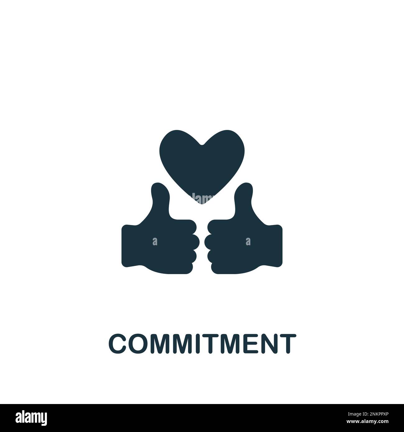 Commitment Icon Monochrome Simple Sign From Performance Collection