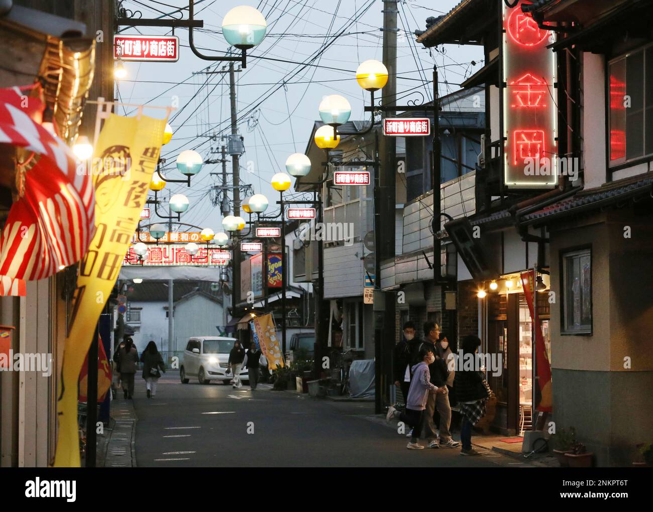 A photo shows Showa Town which was reproduced the streets of the Showa ...