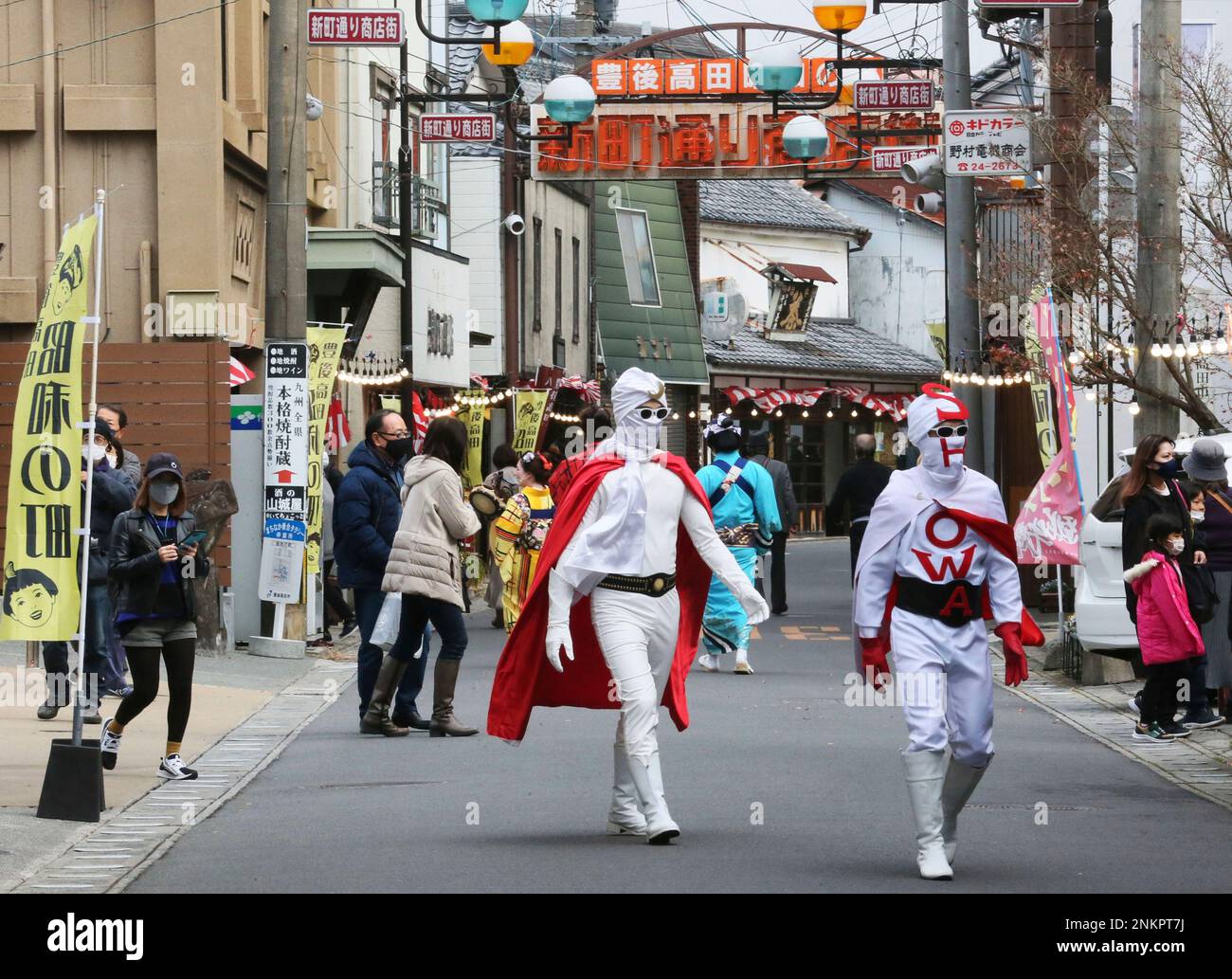A photo shows Showa Town which was reproduced the streets of the Showa ...