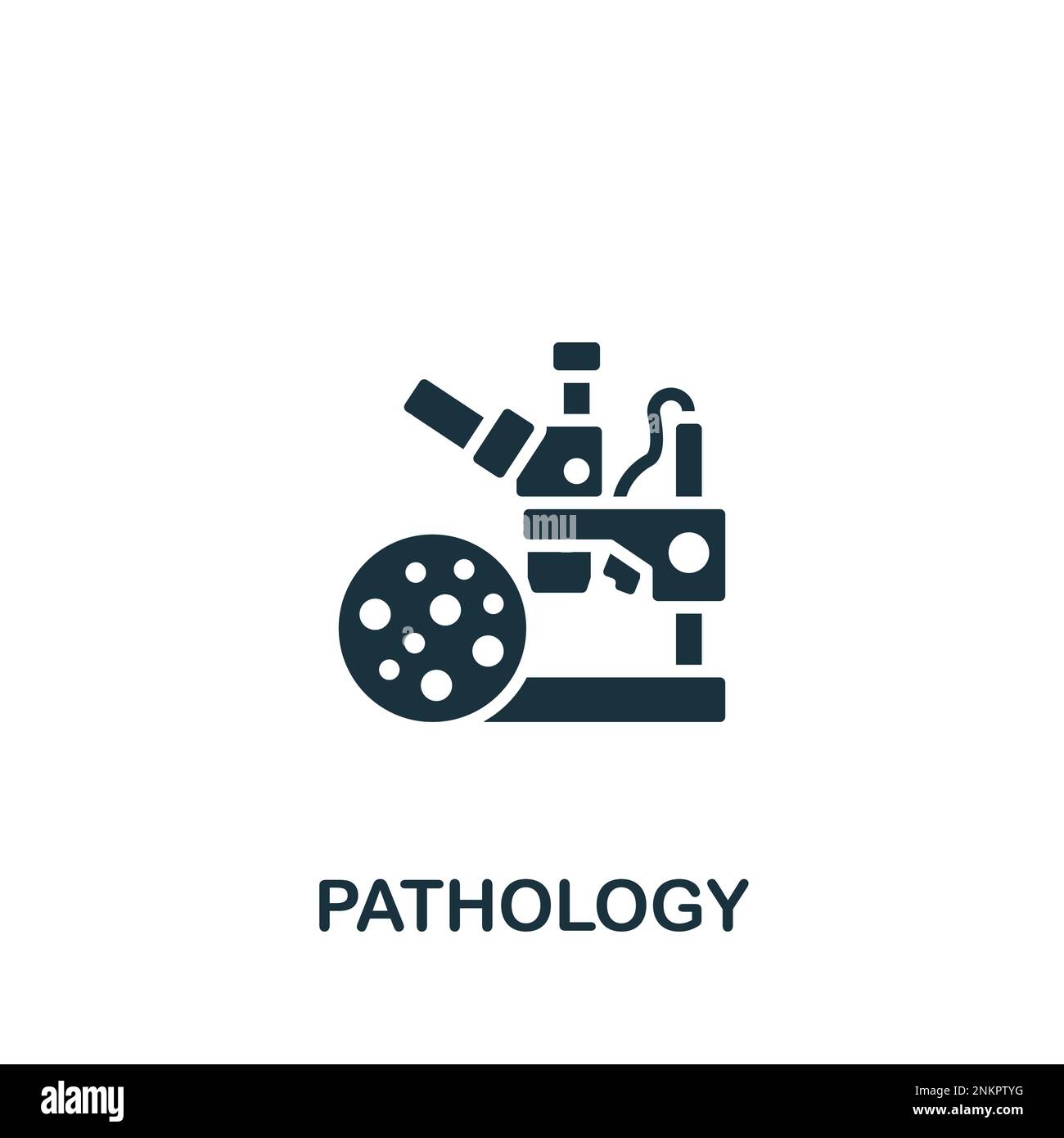 Pathology icon. Monochrome simple sign from medical speialist ...