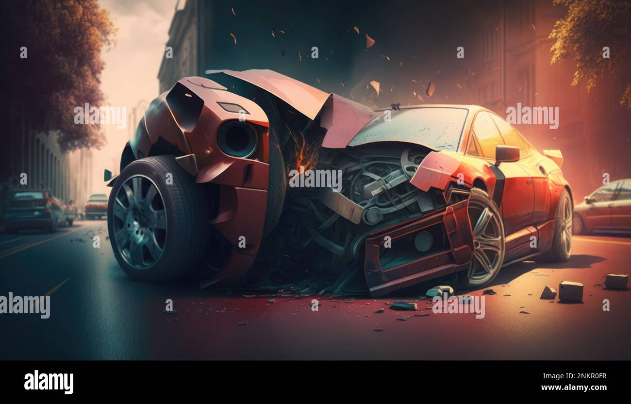 Car collision aftermath hi-res stock photography and images - Alamy