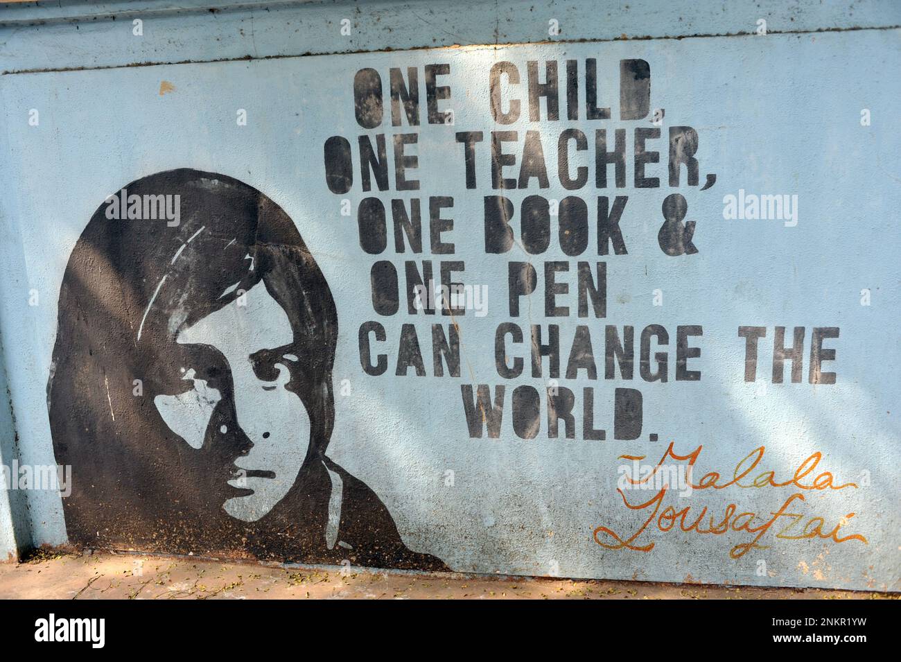 INDIA. MUMBAI ( BOMBAY) A QUOTE ON A SCHOOL WALL OF THE WOMEN RIGHT ...