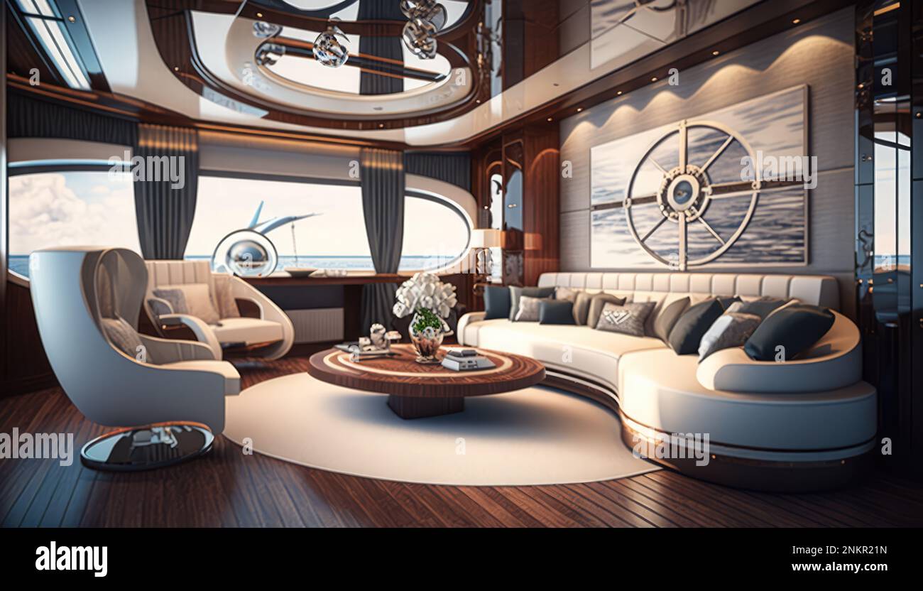 Yacht spacious area hi-res stock photography and images - Alamy