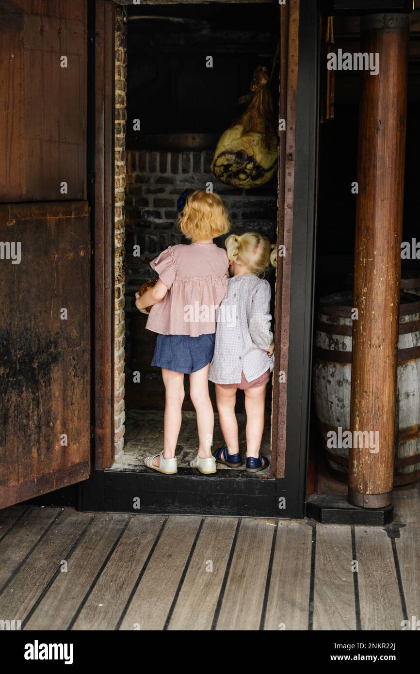 Two children building hi-res stock photography and images - Alamy