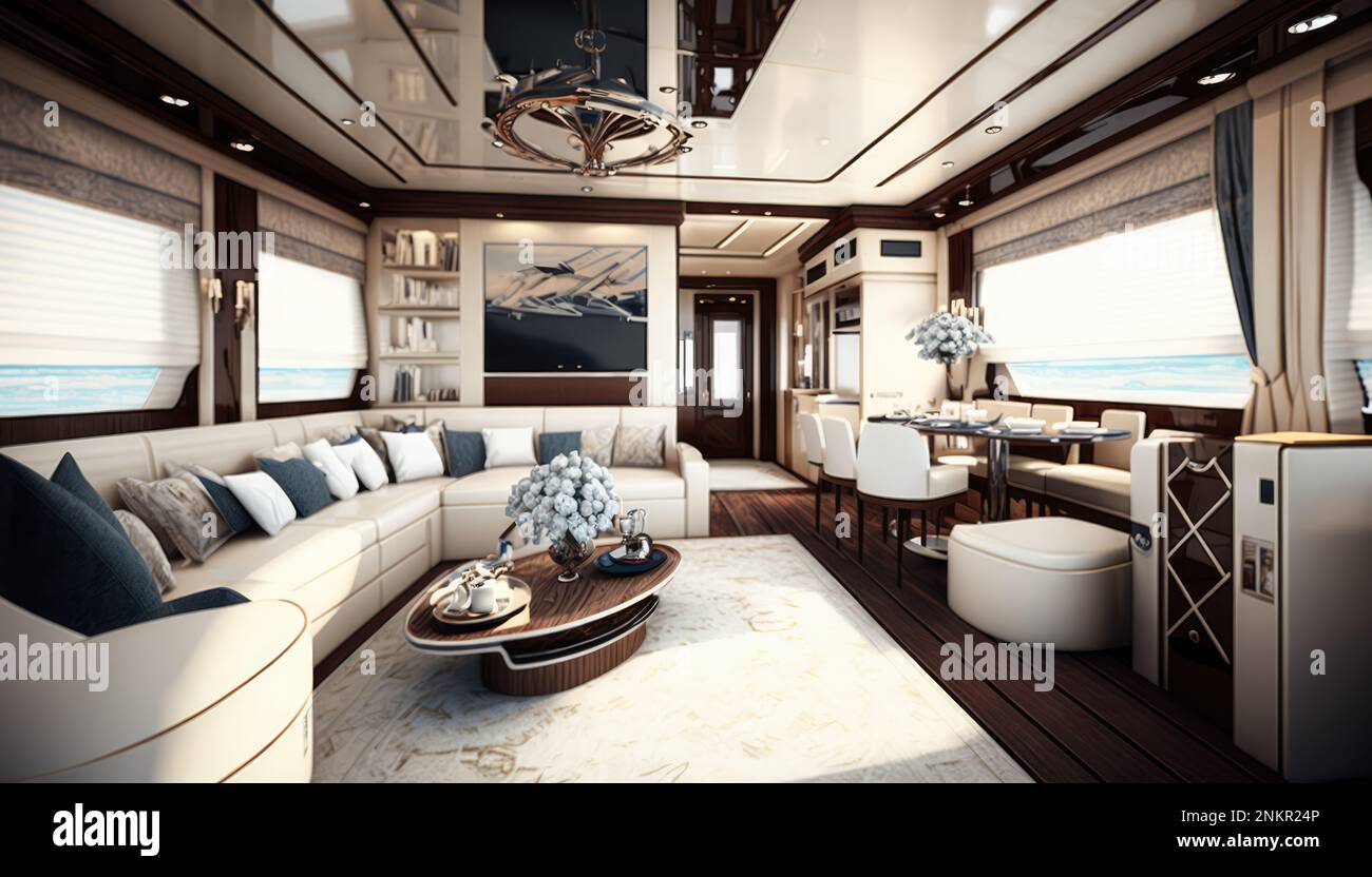 Yacht spacious area hi-res stock photography and images - Alamy