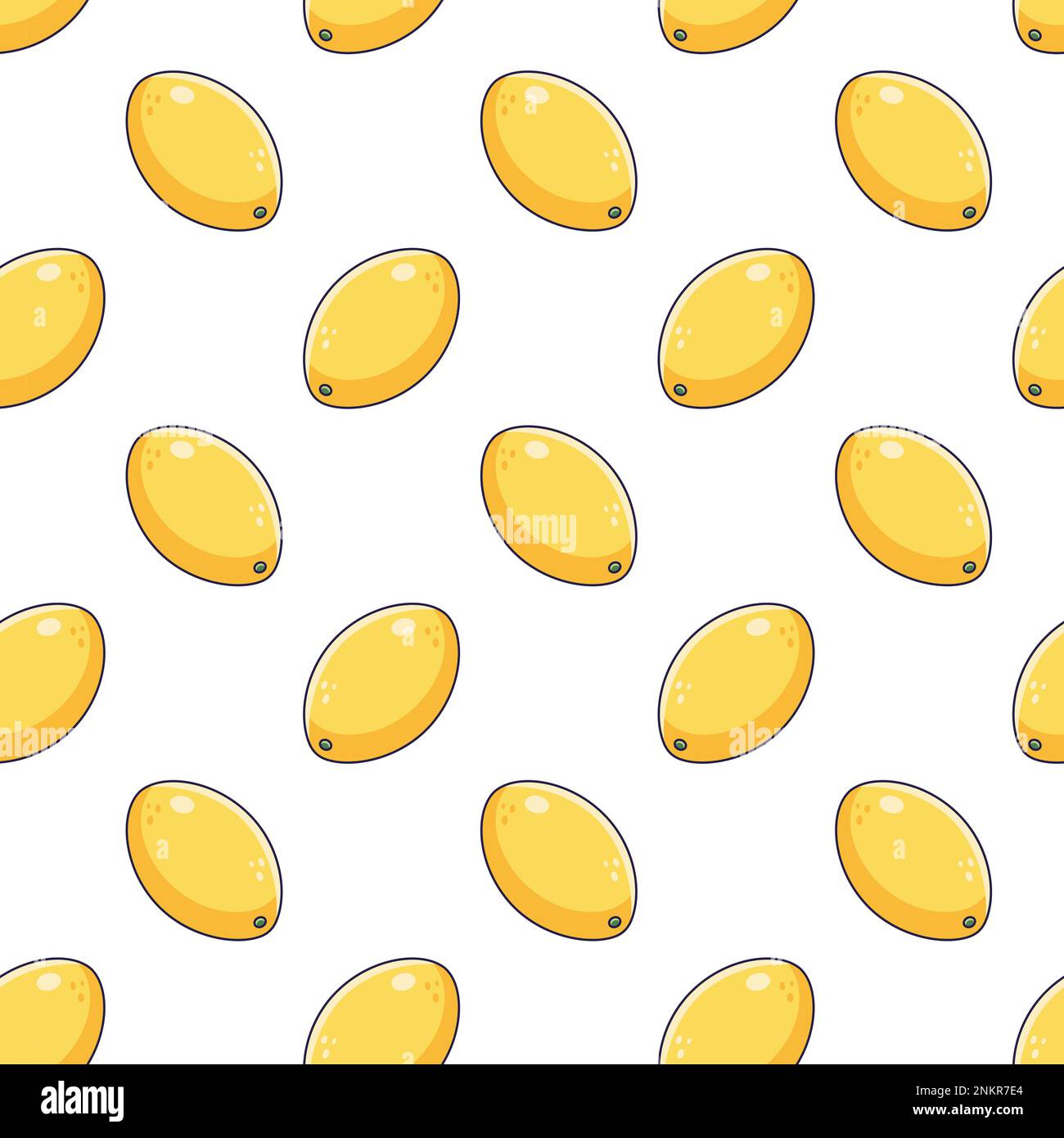 Cute yellow Melon seamless pattern in doodle style.. Vector hand drawn ...