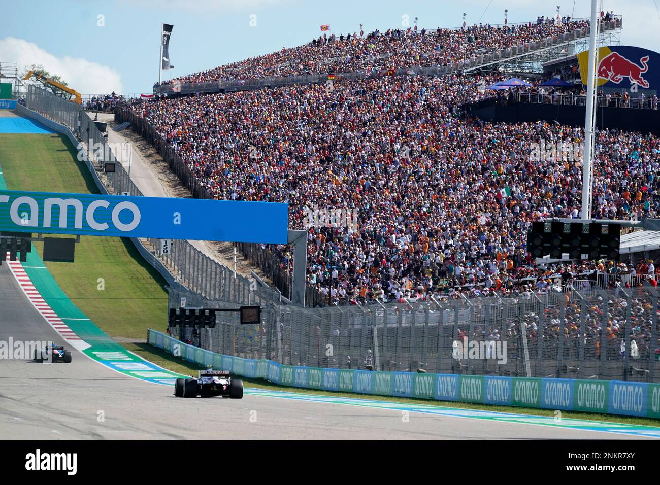 FILE - Fans watch as cars approach turn one during the F1 U.S. Grand ...