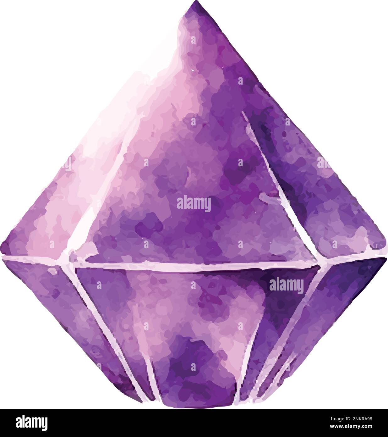 Crystal rock, red, white background Stock Vector Images - Alamy