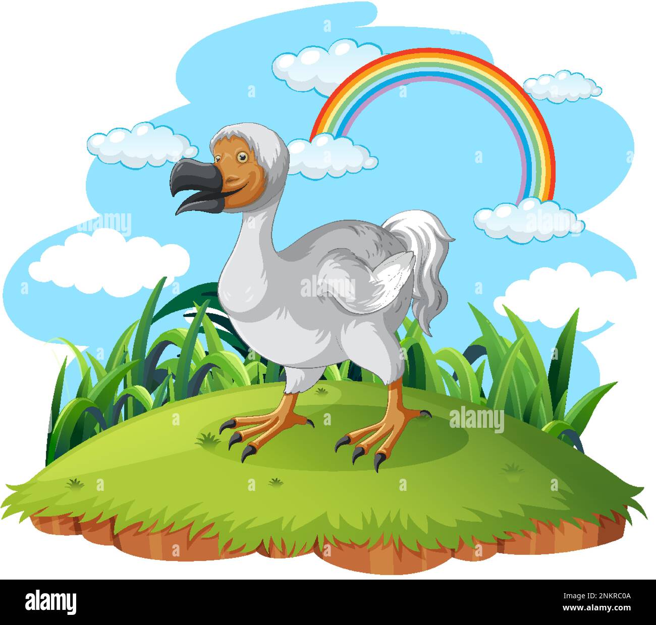 Dodo bird extinction animal cartoon character illustration Stock Vector ...