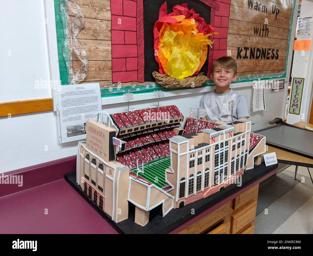 FILE -- The replica of Memorial Stadium made by Benson Metschke and his ...