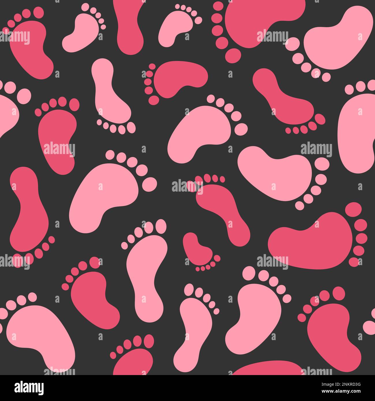 Seamless pattern with human footprints. People feet symbol vector ...