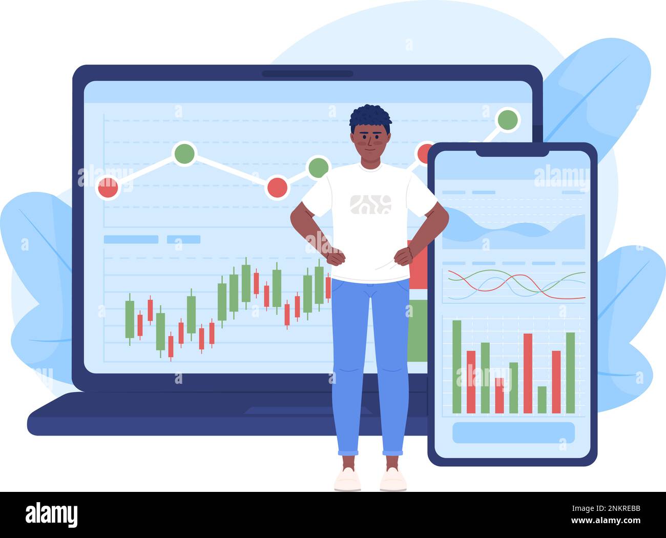 Trading platforms flat concept vector spot illustration Stock Vector Image & Art - Alamy