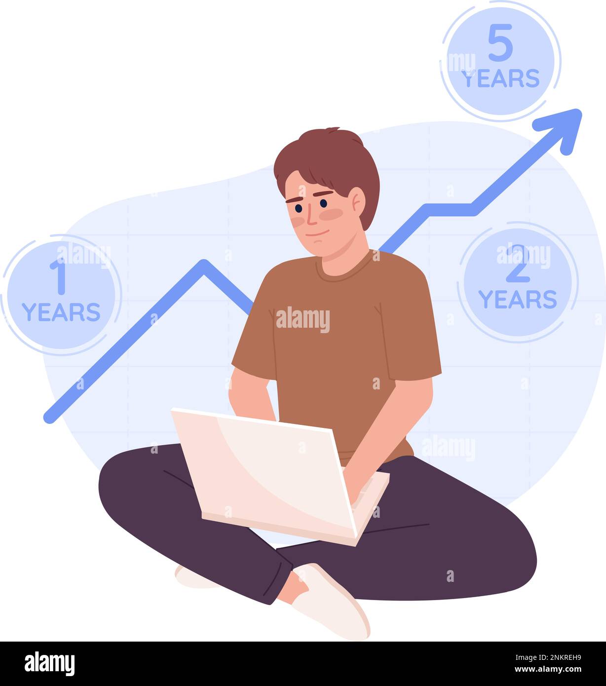 Long term investment flat concept vector spot illustration Stock Vector ...