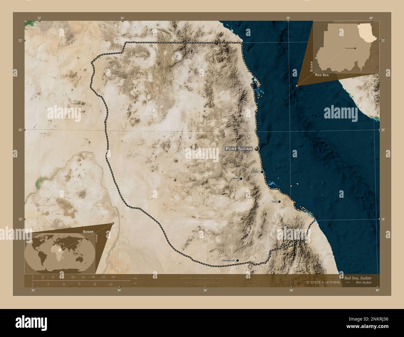 Red Sea Map Of N