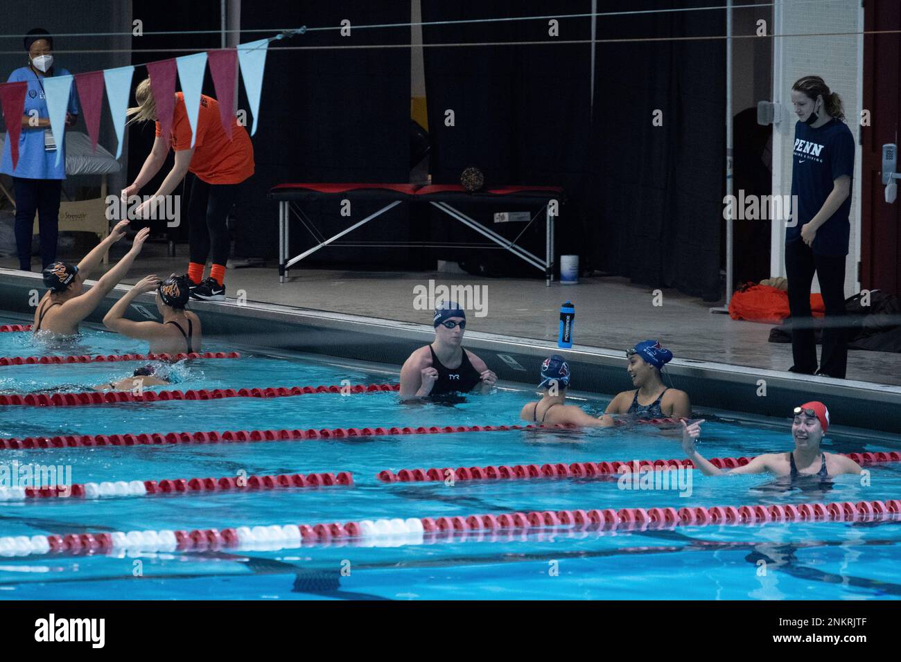 ALLSTON, MA - FEBRUARY 16: Pennsylvania Quakers swimmer Lia Thomas ...