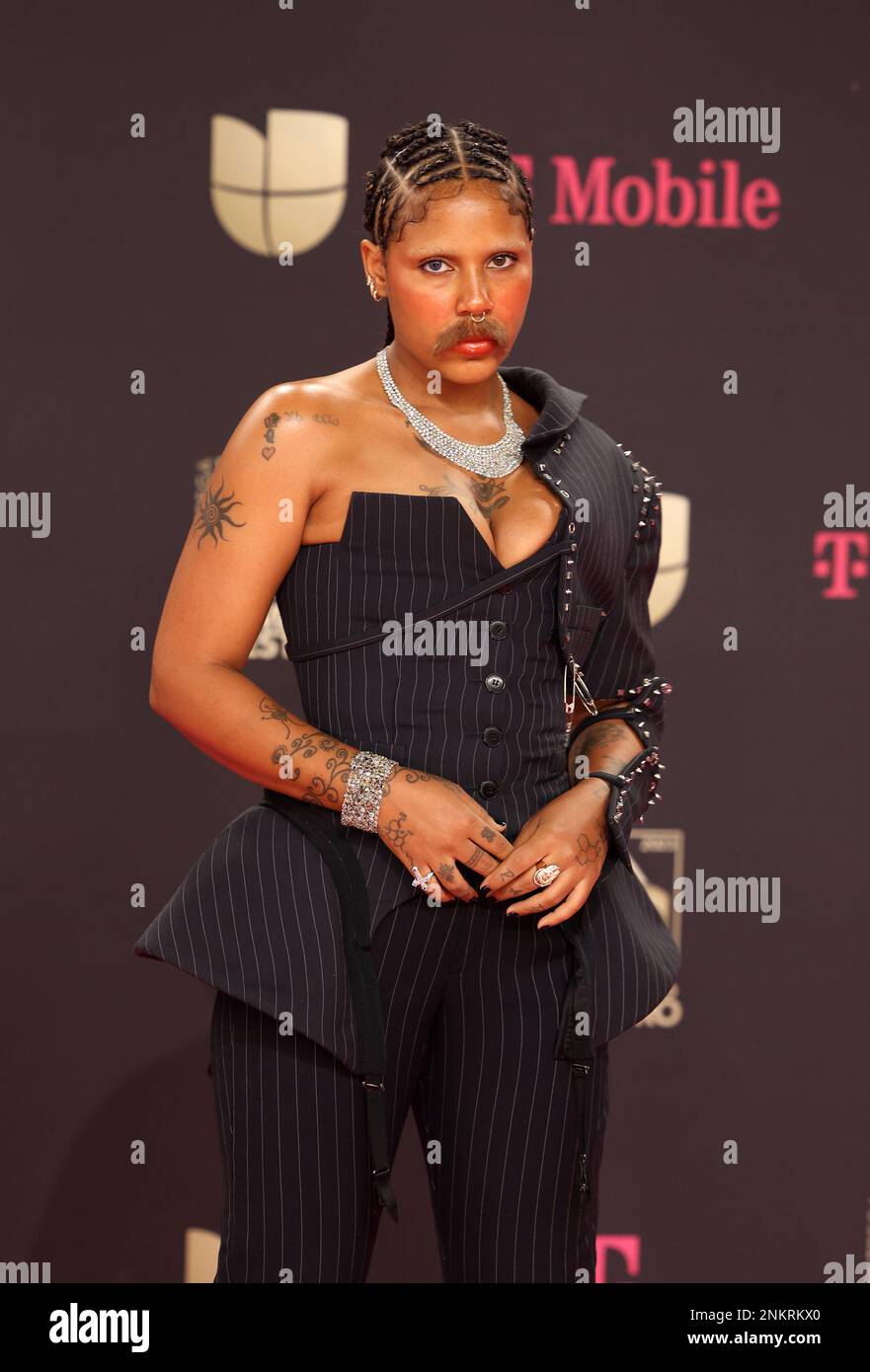 MIAMI, FL-FEB 23: Tokischa is seen during Univision “ Premio Lo Nuestro ...