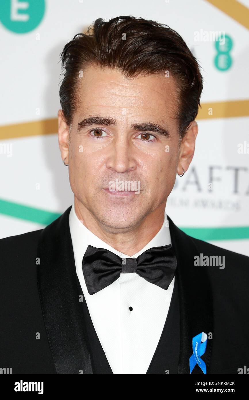 Colin Farrell attends the EE BAFTA Film Awards 2023 at The Royal Festival Hall in London ...