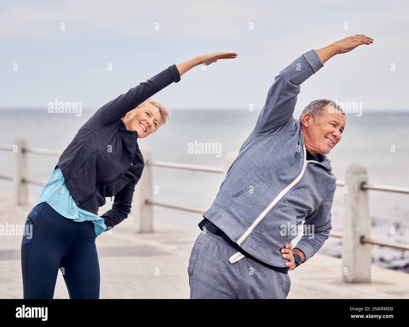 Senior woman running on promenade hi-res stock photography and images ...