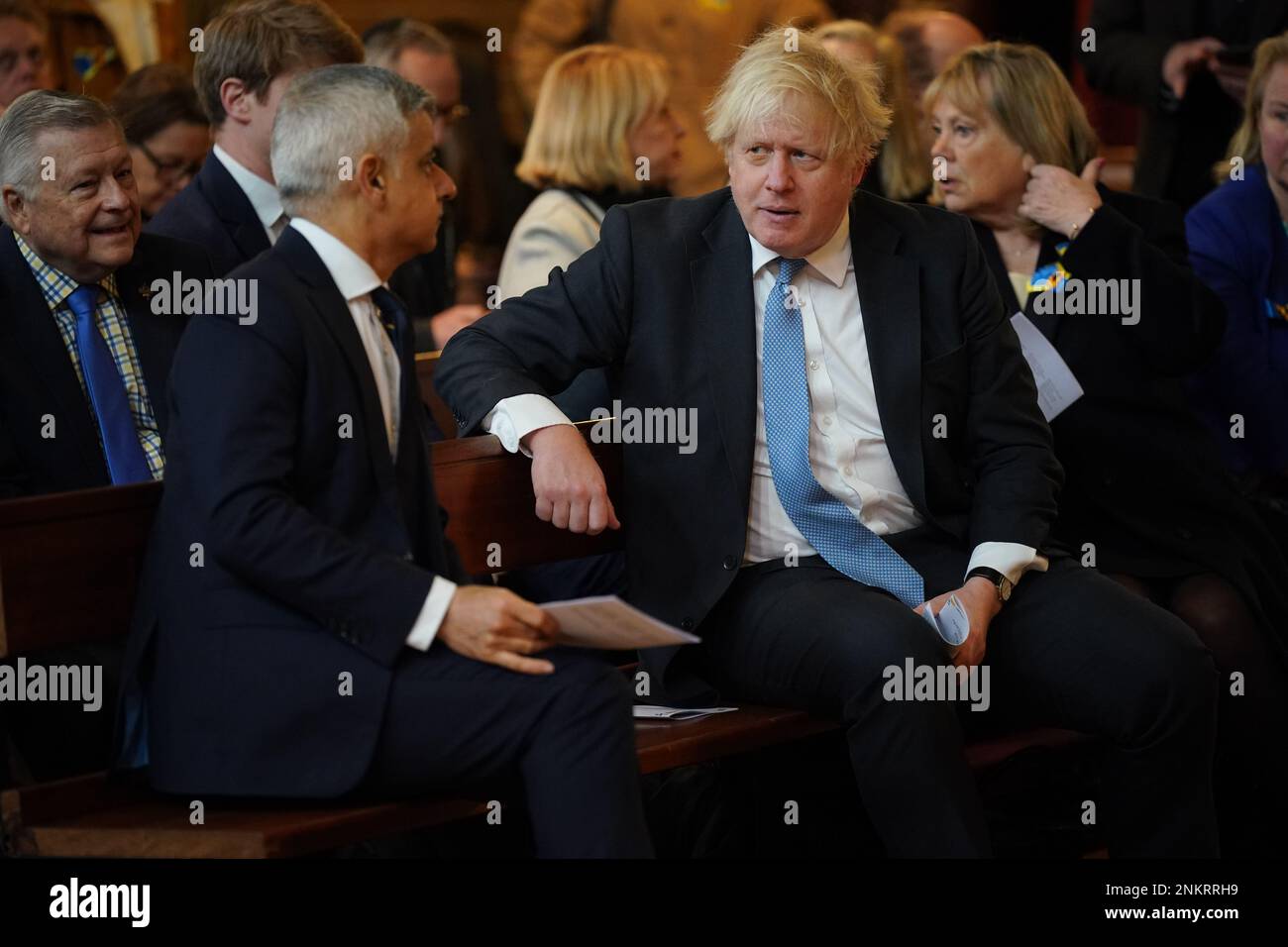 Mayor of London Sadiq Khan (left) and former prime minister Boris ...