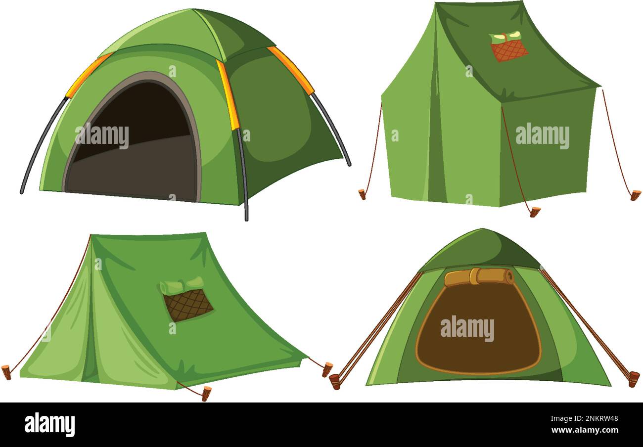 Vector set of camping tents illustration Stock Vector Image & Art - Alamy