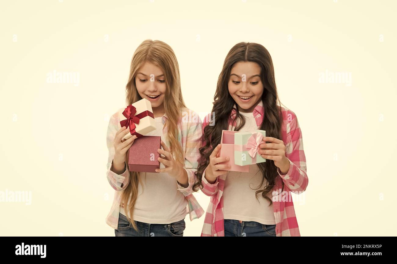 A shocking surprise. Adorable little girls getting birthday surprise ...