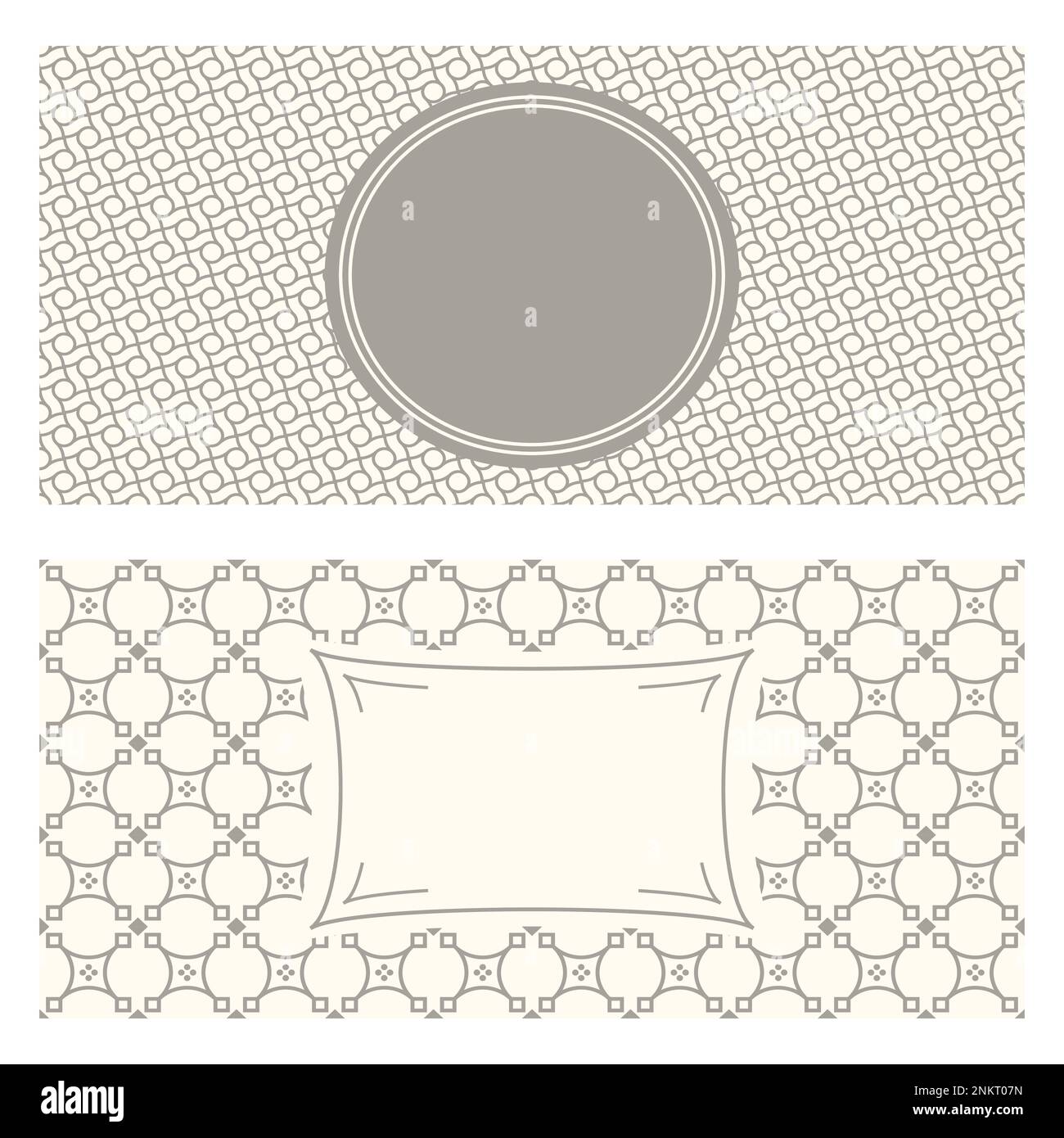 Two banner templates, patterned abstract geometric background and ...