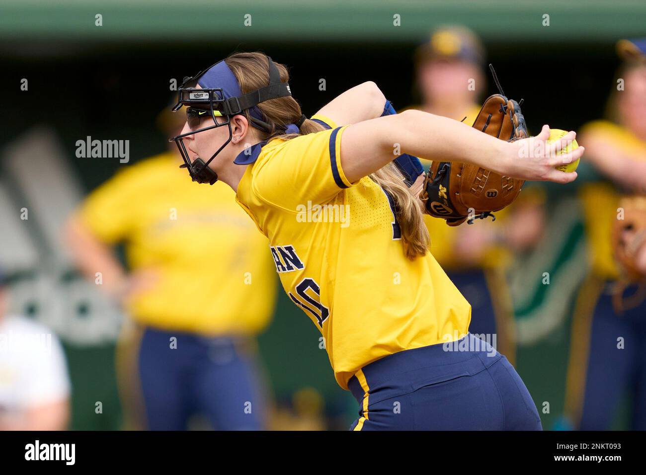 Michigan Wolverines pitcher Meghan Beaubien (10) during a game against ...