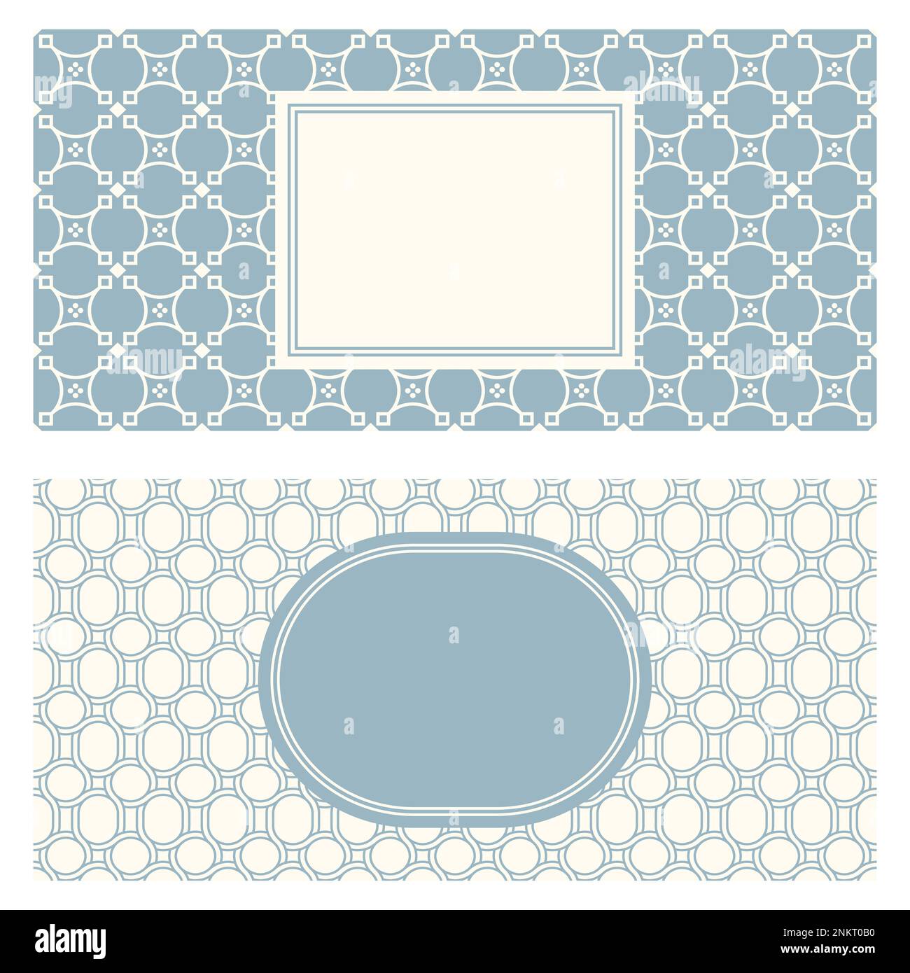 Two banner templates, patterned abstract geometric background and ...