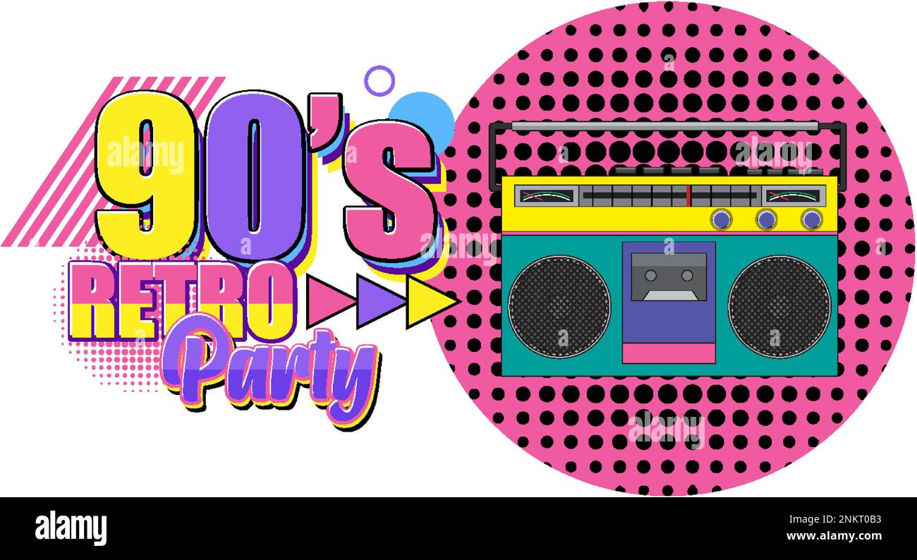 Music party funky retro image Stock Vector Images - Alamy