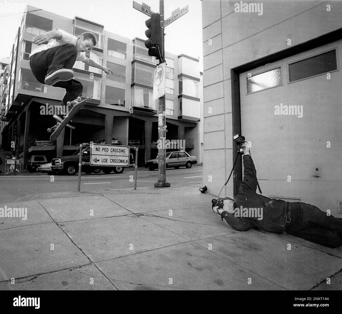 Jessie Paez is photographed on the corner of Leavenworth and Bay ...