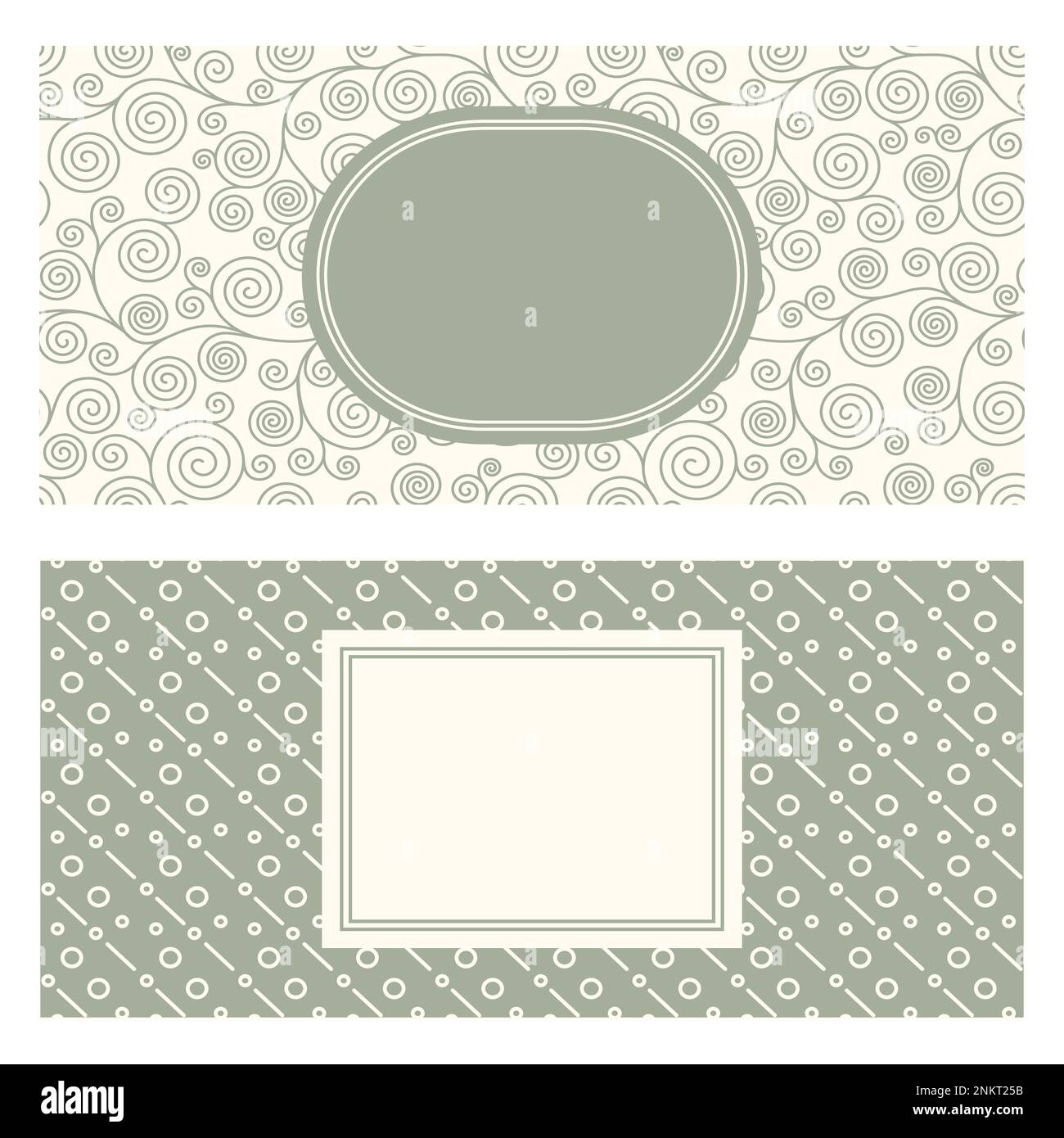 Two banner templates, patterned abstract geometric background and ...
