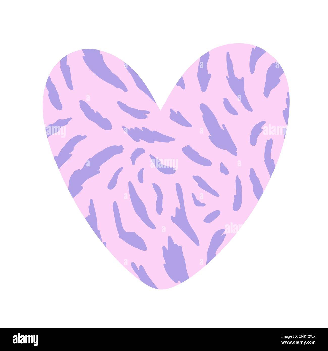 Wild Heart Silhouette Vector Illustration with Trendy Animal Print ...