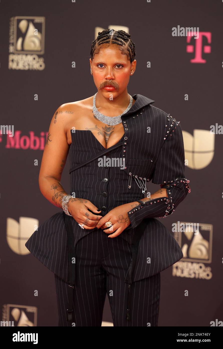 MIAMI, FL-FEB 23: Tokischa is seen during Univision “ Premio Lo Nuestro ...