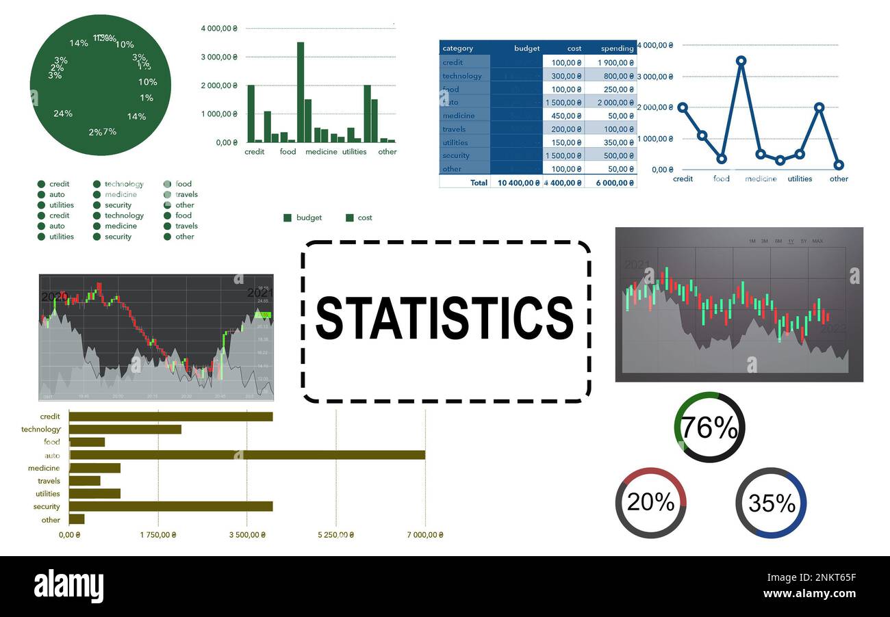 Analyzing and gathering statistical data. Growth charts. Many business ...